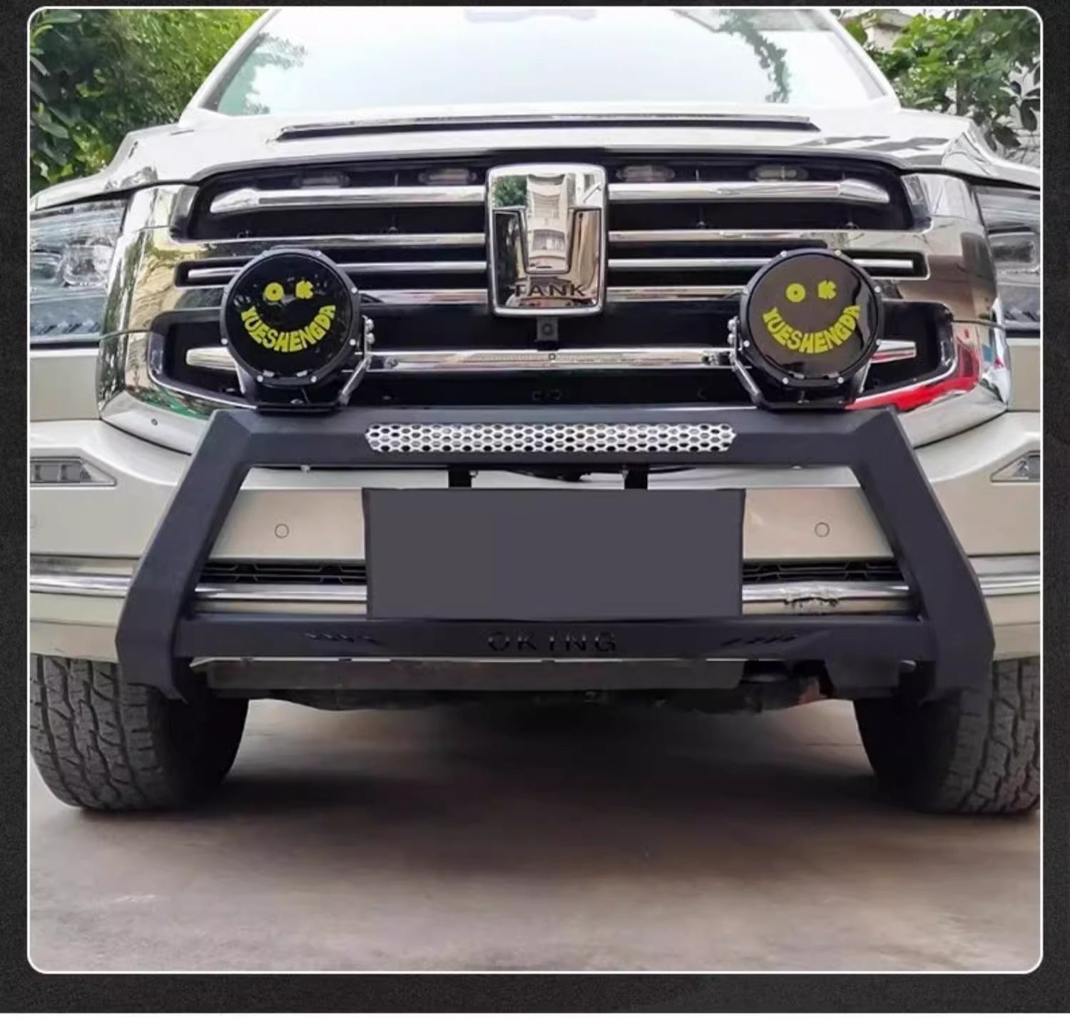 GWM Tank 500 Front Bumper Lamp Frame Modified Cowbar Spotlight